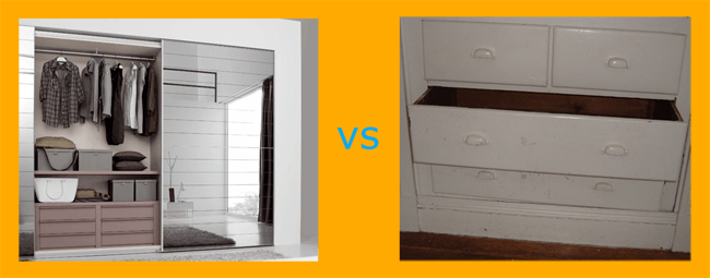 Wardrobe vs Drawer | wolfcrow