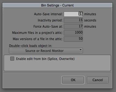 AvidBinSettings | wolfcrow